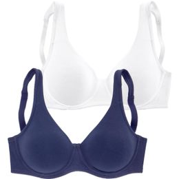 petite fleur by Lascana Damen Minimizer-BH, marine+wei&szlig;, Gr&ouml;&szlig;e 105F
