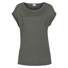 Lascana Damen Kurzarmshirt, khaki, Gr&ouml;&szlig;e 44/46