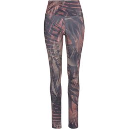 active by Lascana LASCANA ACTIVE Damen Leggings, gemustert-braun-beige-grau, Gr&ouml;&szlig;e XL (48/50)
