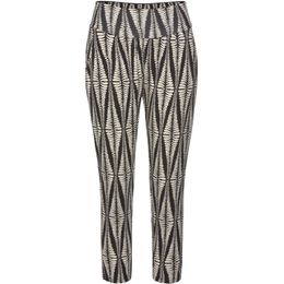 Lascana Damen 7/8-Strandhose, schwarz-sand-bedruckt, Gr&ouml;&szlig;e 36