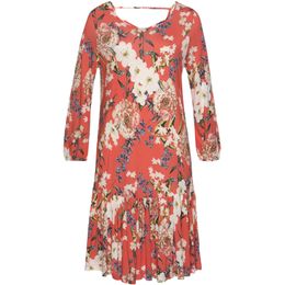 s.Oliver Damen Jerseykleid, koralle-bedruckt, Gr&ouml;&szlig;e 44