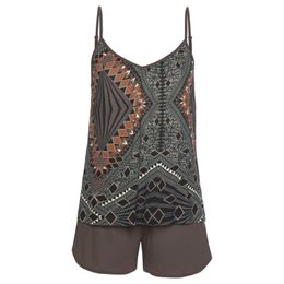 Lascana Damen Shorty, braun-gemustert, Gr&ouml;&szlig;e 36/38