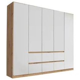 Drehtürenschrank Rauch "Kleiderschrank Schrank Garderobe Garderobenschrank MAINZ" Schränke Gr. B/H/T: 226cm x 210cm x 54cm, 5 St., weiß (eiche artisan/alpinweiß) grifflose Front, Außentüren mit Push-to-Open Funktion MADE IN GERMANY