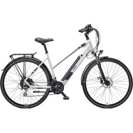 E-Bike Telefunken "Expedition XC940" E-Bikes Gr. 50 cm, 28 Zoll (71,12 cm), grau (kreide) E-Bikes Trekking Elektrofahrrad, Damen, 28 Zoll, 36 V 417,6 Wh Akku, Pedelec