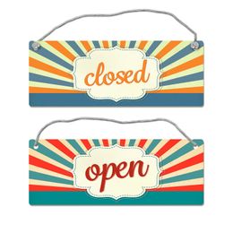 speecheese Metallschild open oder closed Wendeschild mit Kordel Schild Türschild Türhänger