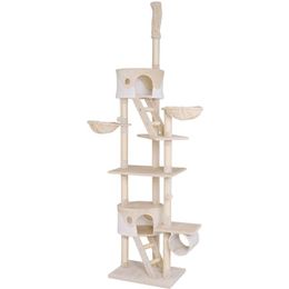 dibea Lionto Kratzbaum höhenverstellbar, Höhe 230-250 cm, beige/weiß