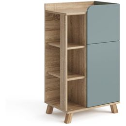 VICCO - Unterschrank Karen, Blau-Grau, 50 x 90 cm mit Tür und Schublade