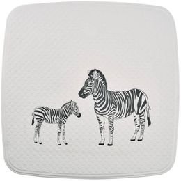 Duscheinlage Zebra 54x54 cm Weiß und Schwarz Ridder