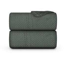 Bestlivings Kuscheldecke Flanell Decke 150x200cm ( Moon-Mist Grau ) Flauschige Struktur Wohndecke für Sofa, Couch und Bett, Tagesdecke oeko-tex - Sofaüberwurf