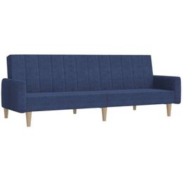 Schlafsofa 2-Sitzer Blau Stoff vidaXL