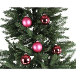 BURI Weihnachtsbaumkugeln 8er-Set 7,5cm Christbaumkugeln Baumschmuck Weihnachtsdeko - pink