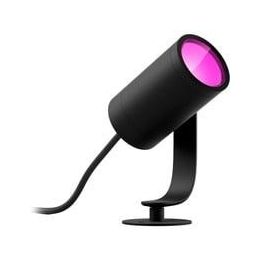 PHILIPS Hue White and color ambiance Lily Gartenstrahler, LED-Leuchte schwarz, Basis-Set Art: LED-Leuchte Betriebsart: Steckdose Lichtstrom: 600.0 Lumen Schutz: Wetterfest, IP-Code: IP65, Staubdicht, Schutz gegen Strahlwasser | Schutzklasse: II - Doppelte Isolierung