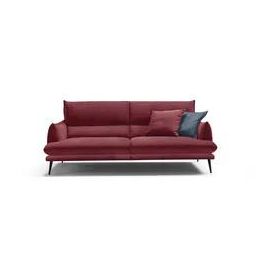 2,5-Sitzer Egoitaliano "FUNNY, hochwertiges und aktuelles Design, bequeme Rückenlehne" Sofas Gr. B/H/T: 210cm x 90cm x 95cm, Microfaser, rot (burgundy) toller Sitzkomfort