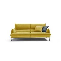 2,5-Sitzer Egoitaliano "FUNNY, hochwertiges und aktuelles Design, bequeme Rückenlehne" Sofas Gr. B/H/T: 210cm x 90cm x 95cm, Microfaser, gelb toller Sitzkomfort