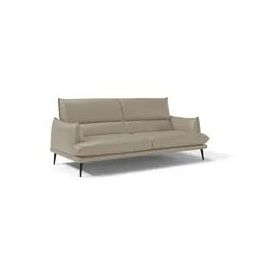 2,5-Sitzer Egoitaliano "FUNNY, hochwertiges und aktuelles Design, bequeme Rückenlehne" Sofas Gr. B/H/T: 210cm x 90cm x 95cm, Leder, weiß (paper) toller Sitzkomfort