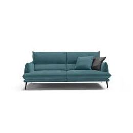 2,5-Sitzer Egoitaliano "FUNNY, hochwertiges und aktuelles Design, bequeme Rückenlehne" Sofas Gr. B/H/T: 210cm x 90cm x 95cm, Microfaser, grün (blaugrün) toller Sitzkomfort