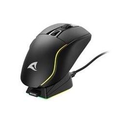 Sharkoon SKILLER SGM50W, Gaming-Maus schwarz, inkl. Ladestation