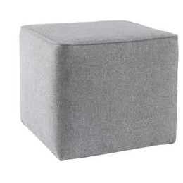 Miliboo Designer-Hocker quadratisch H 35 cm grauer Stoff PAVE