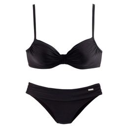 Lascana Set: B&uuml;gel-Bikini 'Saphir' schwarz Gr. 40 Cup B. Mit B&uuml;gel