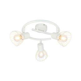 Brilliant Lampe Elhi Spotspirale 3flg wei&szlig; 3x D45, E14, 40W, geeignet f&uuml;r Tropfenlampen (nicht enthalten) K&ouml;pfe schwenkbar