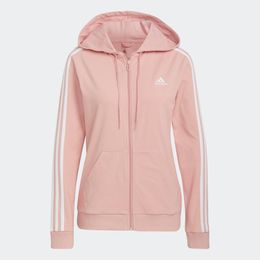 Adidas Essentials Single Jersey 3-Streifen Kapuzenjacke