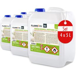 HÖFER CHEMIE Höfer Chemie Gmbh - 4x 5 l flambiol® Premium Brenngel