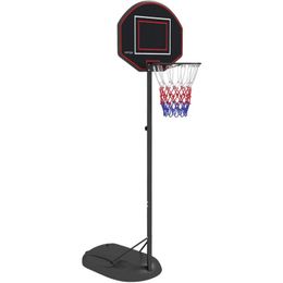 Sportnow - Basketballkorb mit Ständer, 170-230 cm Höhenverstellbar Basketballständer mit Bruchsicherer Rückwand und Rädern, Basketballanlage für