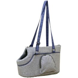 Haustier-Tragetasche Marie 46x23x25 cm Grau und Blau Kerbl