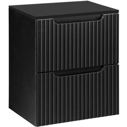 Lomadox Waschtisch-Unterschrank 50cm, in schwarz, NEWPORT-56-BLACK - schwarz