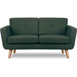 Klassische Sofa mit Armlehnen 'tagio ii', blau, Stoff, Scandinavian, 153x80x84cm - Konsimo