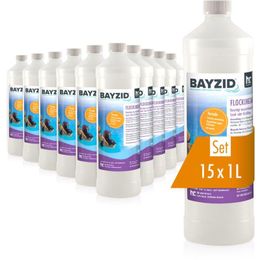 15x 1 l Bayzid Flockungsmittel flüssig für Pools