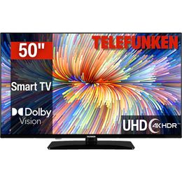 Telefunken D50U750R1CW DLED TV (Flat, 50 Zoll / 126 cm, UHD 4K, SMART TV, Linux)