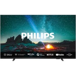 F (A bis G) Philips LED-Fernseher Fernseher grau (anthrazit) LED Fernseher