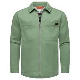 Outdoorjacke Ragwear "Liwty", Herren, Gr. XXL (56), grau (graugrün), Material: 100% Baumwolle, casual, gerade hüftbedeckend, hoch geschlossener Ausschnitt, Langarm mit Knopf,Ärmel mit Ärmelschlitz Umschlagbund krempelbar,verstellbar, Jacken, stylische Herren Hemdjacke mit Brusttasche