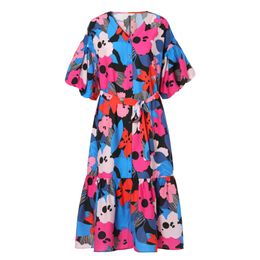TATUUM Kleid 'Cloti' Damen Gr&ouml;&szlig;e 36 himmelblau / dunkelblau / pink / schwarz Sommerkleid