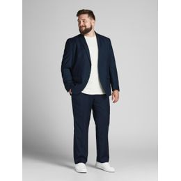 Jack & Jones PlusSize Anzug JACK & JONES PLUSSIZE "JPRFRANCO SUIT NOOS PLS" Gr. 72, N-Gr, blau (dark navy) Herren Anzüge