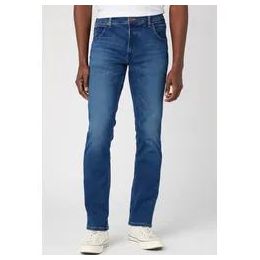 Stretch-Jeans Wrangler "Greensboro" Gr. 34, Länge 30, blau (verve) Herren Jeans Regular Straight fit