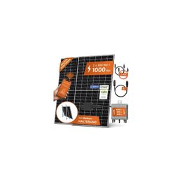 Solarway&reg; Balkonkraftwerk 1000W komplett Steckdose - neuester 1000 Watt Wechselrichter - Solaranlage Komplettset - 500W bifaziale Solarmodule & Envertech & Zubeh&ouml;r