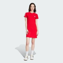 Adidas Essentials 3-Streifen Single Jersey Fitted T-Shirt-Kleid