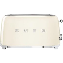 Toaster 2 scheiben TSF02CREU mit Auftau- und Heizfunktion + Bageltaste, Edelstahl creme lackiert - Smeg