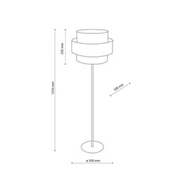 TK Lighting Stehleuchte Calisto, Jute, Zylinder, naturbraun, Höhe 155 cm