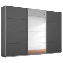 Schwebetürenschrank Rauch "Kleiderschrank Schrank Garderobe CORTONA inkl. Inneneinteilung" Schränke Gr. B/H/T: 271 cm x 210 cm x 62 cm, 3 St., grau (graumetallic) 2 Stoffboxen und zusätzlichen Einlegeböden MADE IN GERMANY