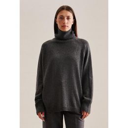 Seidensticker Strickpullover &raquo;Schwarze Rose&laquo; Rollkragen Uni anthra melange XL XL Passform: Regular