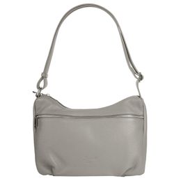Samantha Look Shopper echt Leder, Made in Italy grau