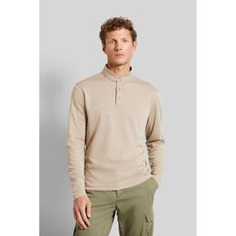 Bugatti Langarm-Poloshirt mit Stehkragen cognac XXL XXL Baumwoll-Mix