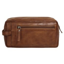 SPIKES & SPARROW SPIKES & SPARROW Kulturbeutel »TOILETRY BAG« echt Leder cognac