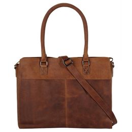 CLUTY Shopper echt Leder cognac