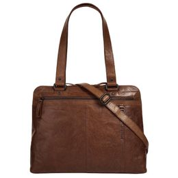 SPIKES & SPARROW SPIKES & SPARROW Shopper »LAPTOP SHOULDER BAG« echt Leder cognac