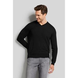 Bugatti Herren Bugatti Rundhalspullover aus feiner Merinowolle schwarz XL