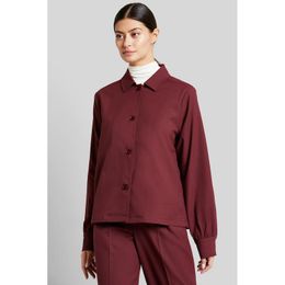 Bugatti Langarmbluse mit 1-Knopf-Manschette bordeaux 42 42 Freizeitbluse mit Knopfleiste